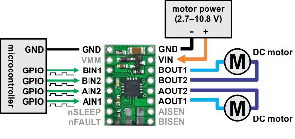 Pololu DRV8833 Dual Motor Driver Carrier - Opencircuit