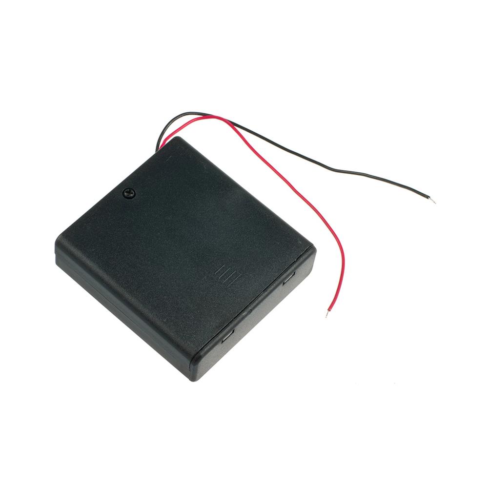 DFRobot 4xAA Battery Holder(with Cover and Power Switch) - Opencircuit