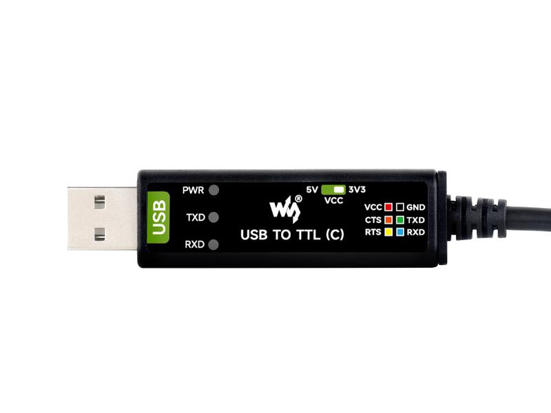 Waveshare Industrial USB TO TTL (C) 6pin Serial Cable, Original ...