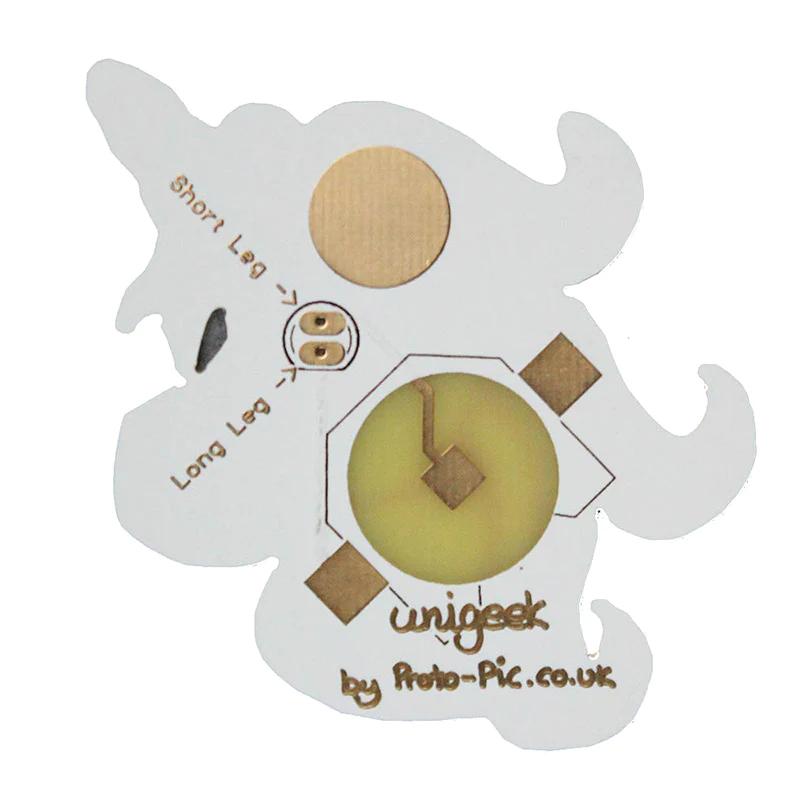 Kitronik Unigeek - A Unicorn badge soldering kit - Opencircuit