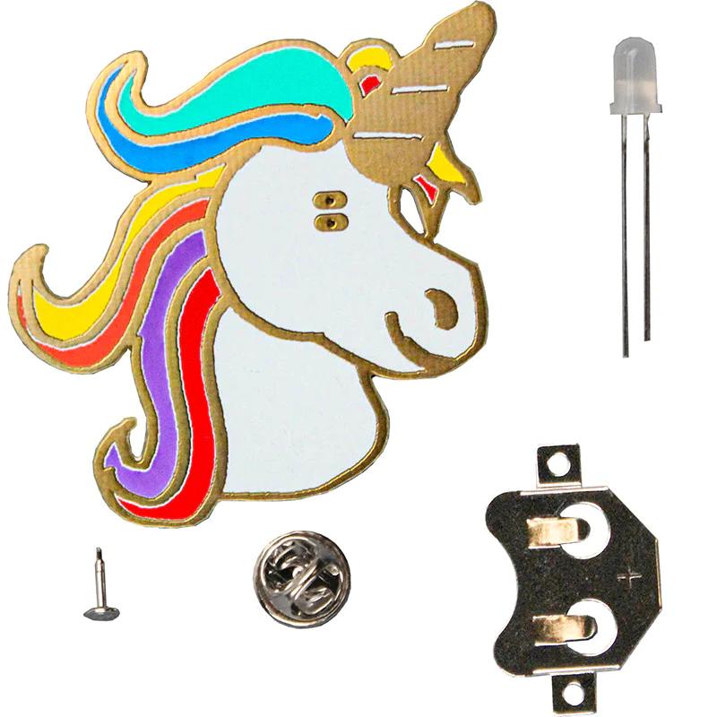 Kitronik Unigeek - A Unicorn badge soldering kit - Opencircuit