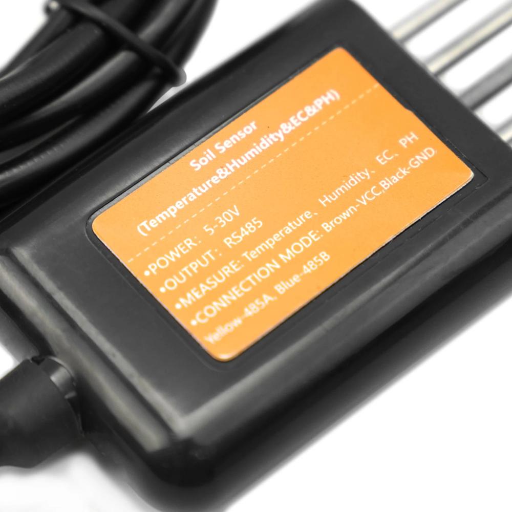 RS485 4-in-1 Soil Moisture, Temperature, pH & EC Sensor for Smart ...