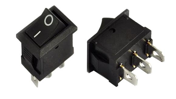 Rocker switch 1 polig 3 pin - 5 stuks - Opencircuit