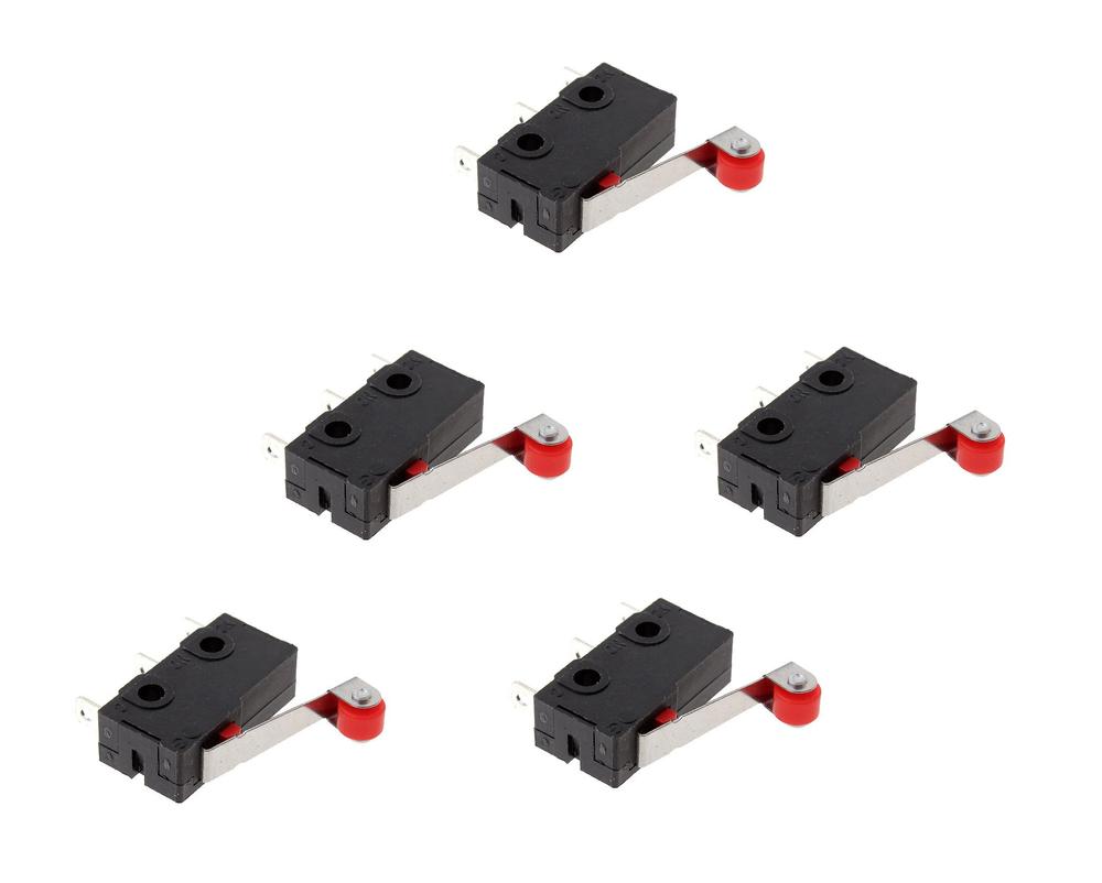 Opencircuit 5A Micro limit switch with roller - 5 pcs
