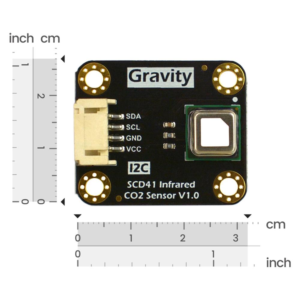 Gravity: I2C SCD41 Infrared Carbon Dioxide / CO2 Sensor (400 - 5000 ppm) - Opencircuit