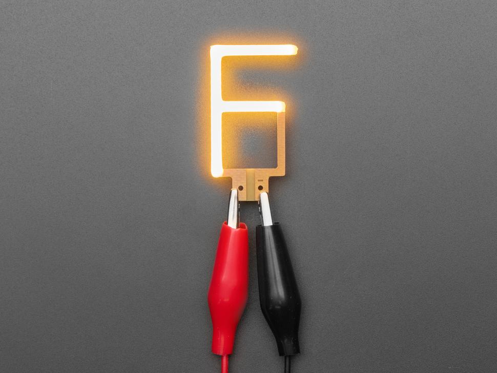 Adafruit Alphabet LED Filament - Warm White Letter "F" - Opencircuit