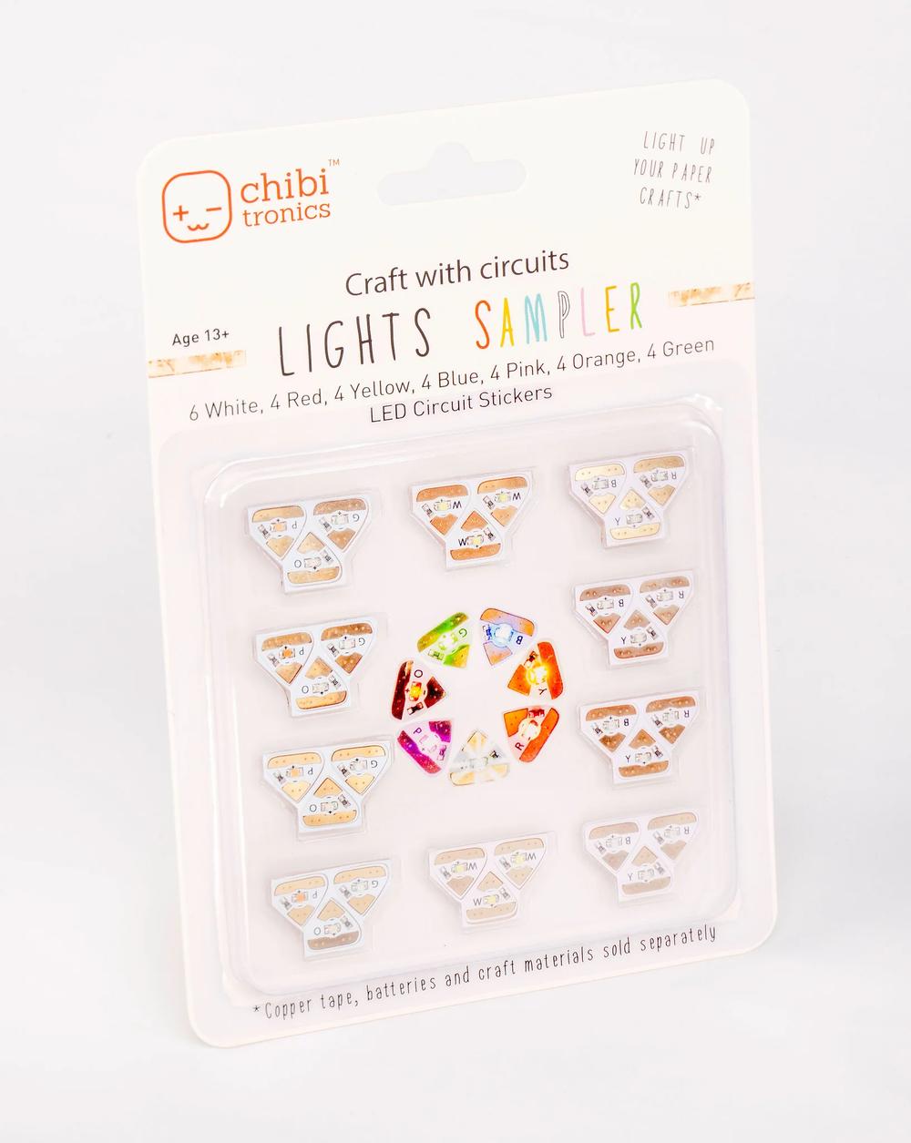 Circuit Stickers LED MegaPack (30 stickers) - Red, Yellow, Blue, Pink ...