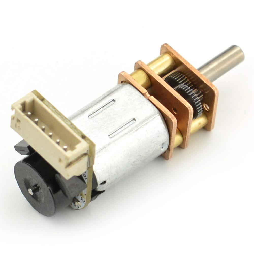 DFRobot Micro-metalen tandwielmotor met encoder – 6V 530RPM 30:1 ...
