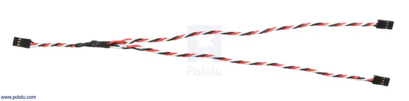 Pololu Servo Y Splitter Cable 12" Female - 2x Female - Opencircuit