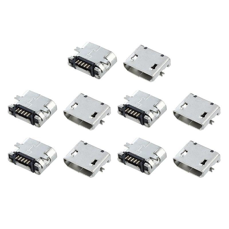 Conector micro USB hembra - 10 piezas - Opencircuit