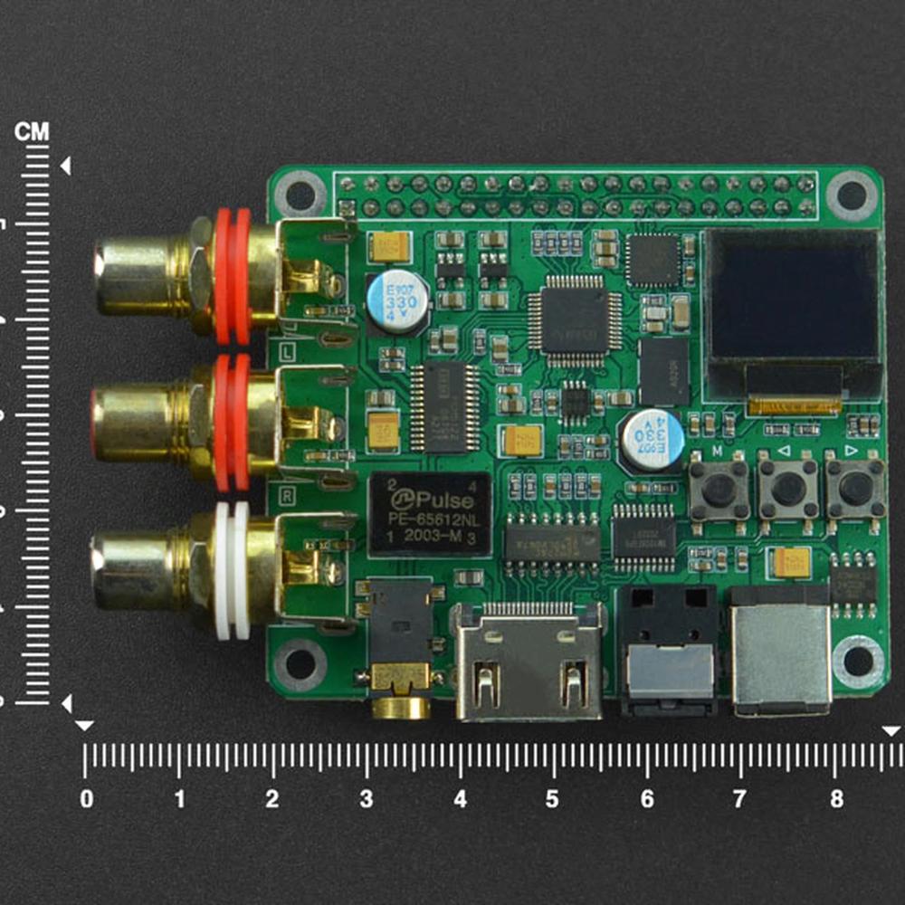 DFRobot DAC-ljuddekoderkort för Raspberry Pi 3B+/4B - Opencircuit