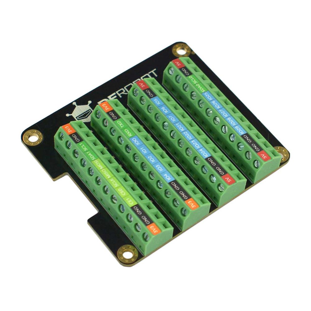 DFRobot Raspberry Pi 4B GPIO Terminal Block HAT - Opencircuit