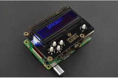 I2C 16x2 RGB LCD KeyPad HAT com fonte RGB (compatível com Raspberry Pi 4B/3B+) - Opencircuit