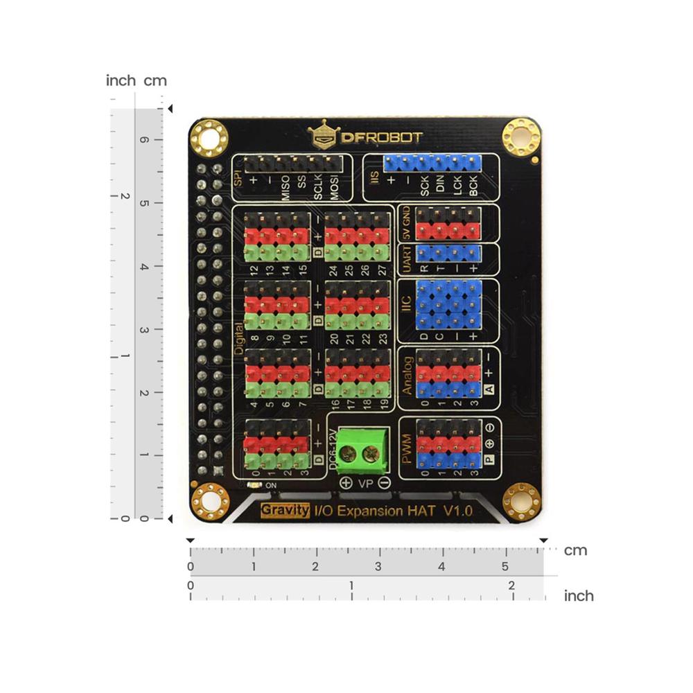 DFRobot HAT d'extension IO pour Raspberry Pi 5 / 4B / 3B+ - Opencircuit