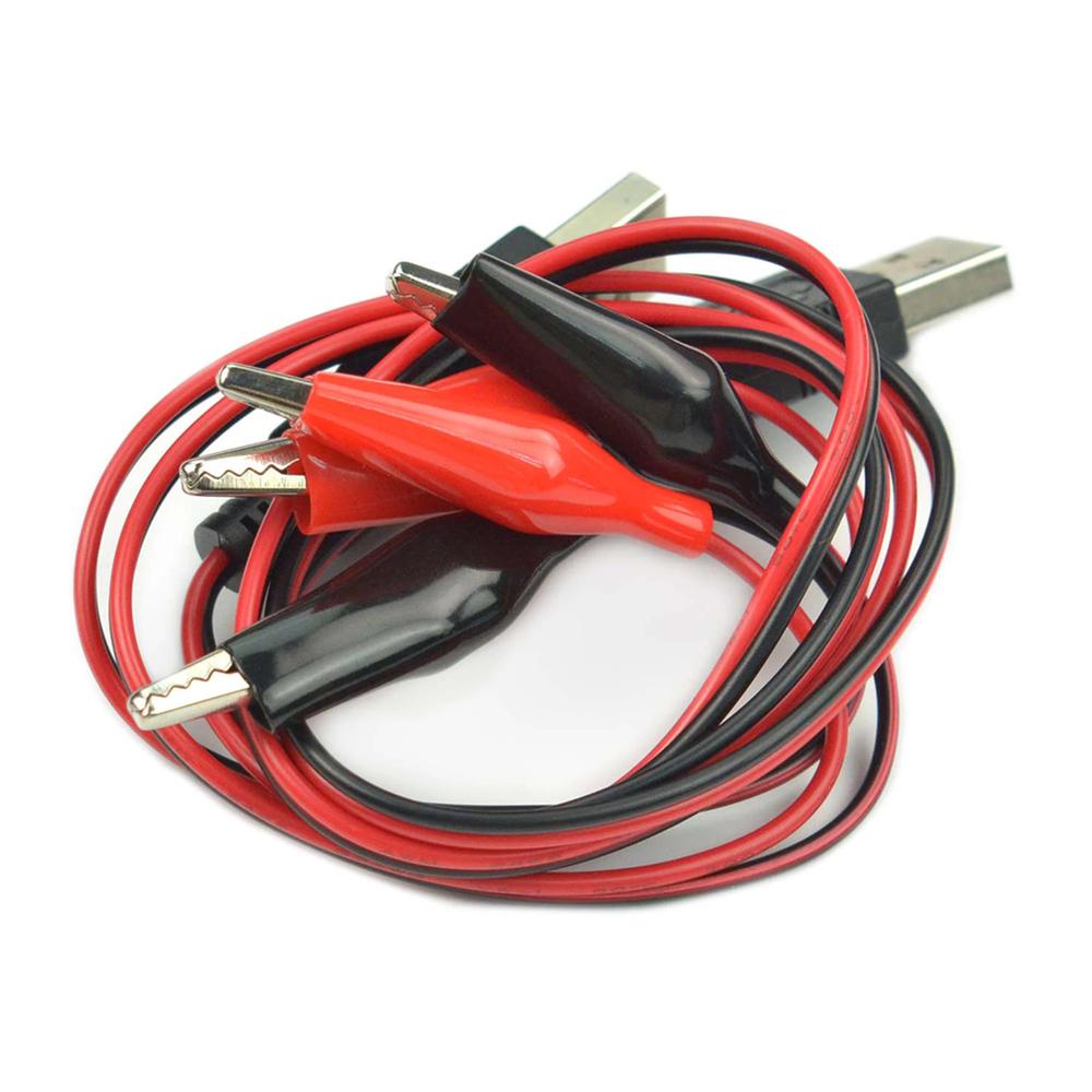 DFRobot Pack de câbles à double pince crocodile vers USB mâle - Opencircuit
