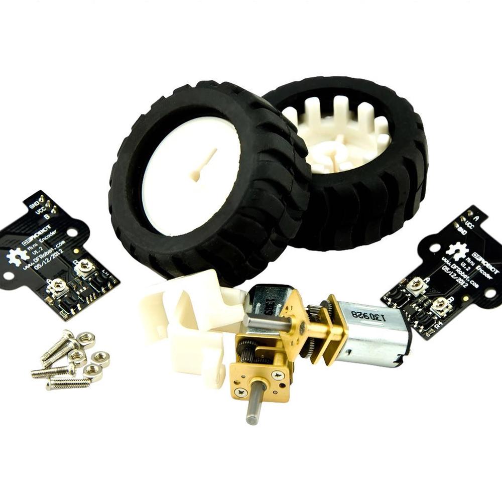 DFRobot MiniQ Motor Wheel Set with Built-in Encoders for Robotics - Opencircuit