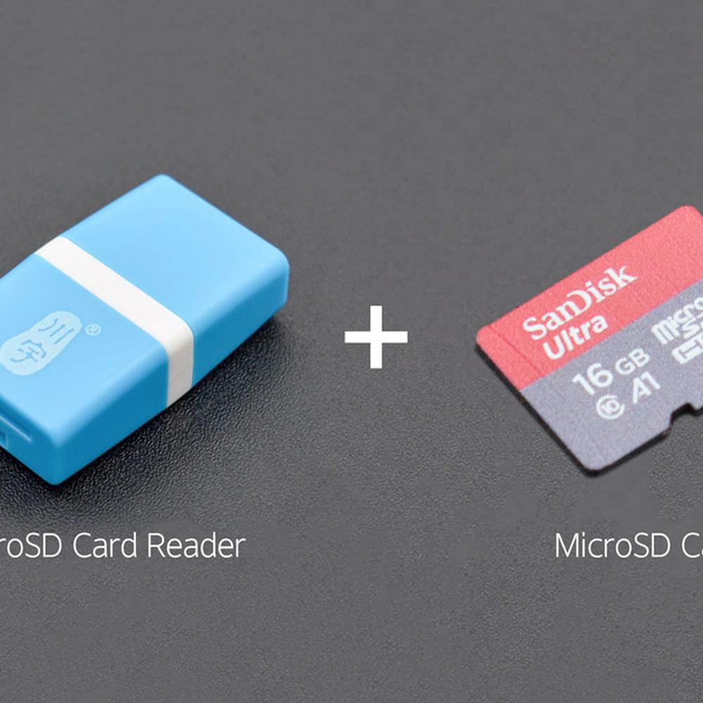 SD/MicroSD Memory Card with Card Reader (16GB Class10 SDHC with Adapter ...