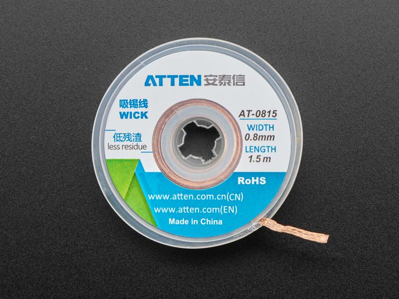 Adafruit Solder Wick - 0.8mm wide and 1.5m / 5 feet long - Opencircuit