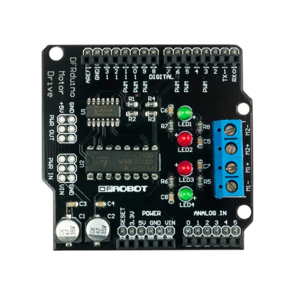 DFRobot DC motor shield Arduino met L293-chip - Opencircuit
