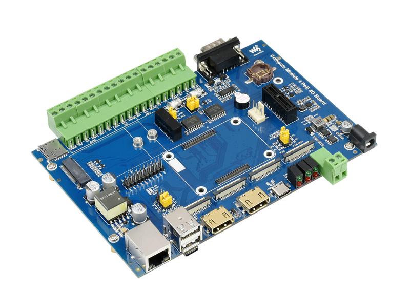 Waveshare Compute Module 4 Industrial IoT Base Board, kaikille CM4 ...