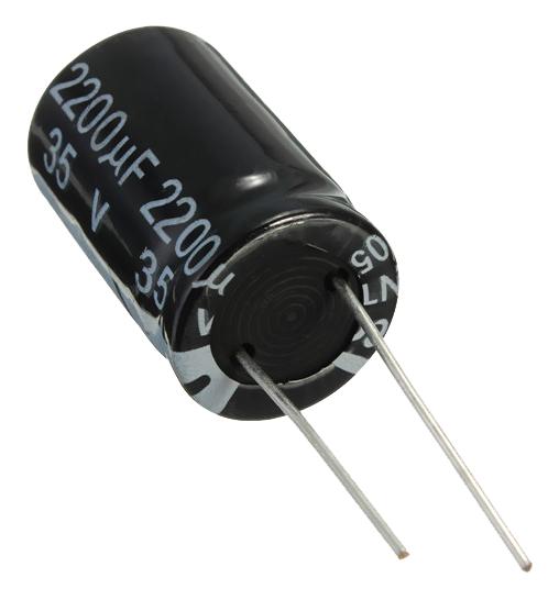 Opencircuit 2200uF 35V Condensator elektrolytisch - 10 stuks