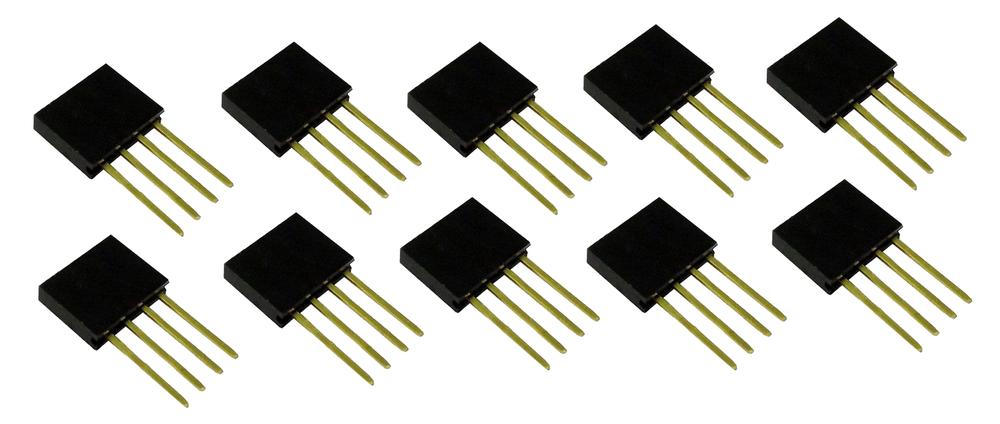 Female header stackable 4 pin - 10 stuks - Opencircuit