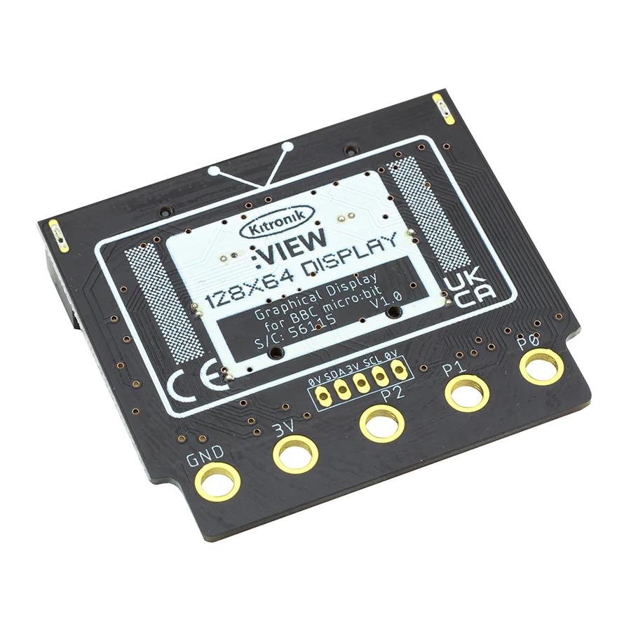 Kitronik :VIEW Graphics 128 OLED display 128x64 for BBC micro:bit ...