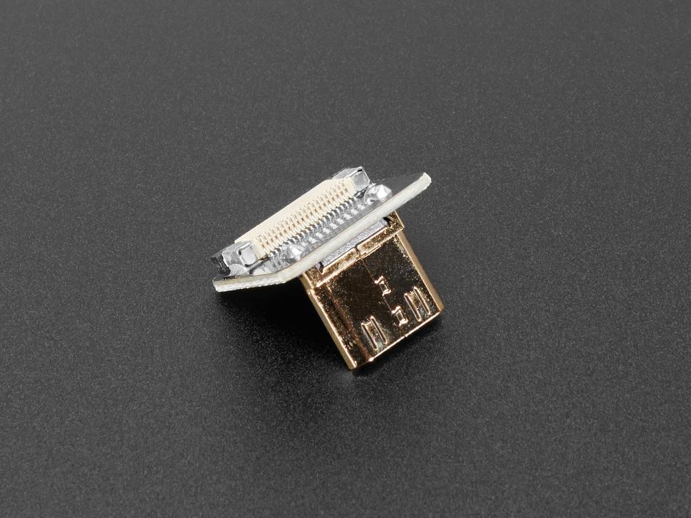 Adafruit DIY HDMI Cable Parts - Right Angle (R bend) Mini HDMI Plug ...