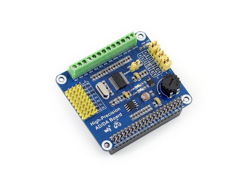 Waveshare Raspberry Pi High-Precision AD/DA Uitbreidingsbord - Opencircuit