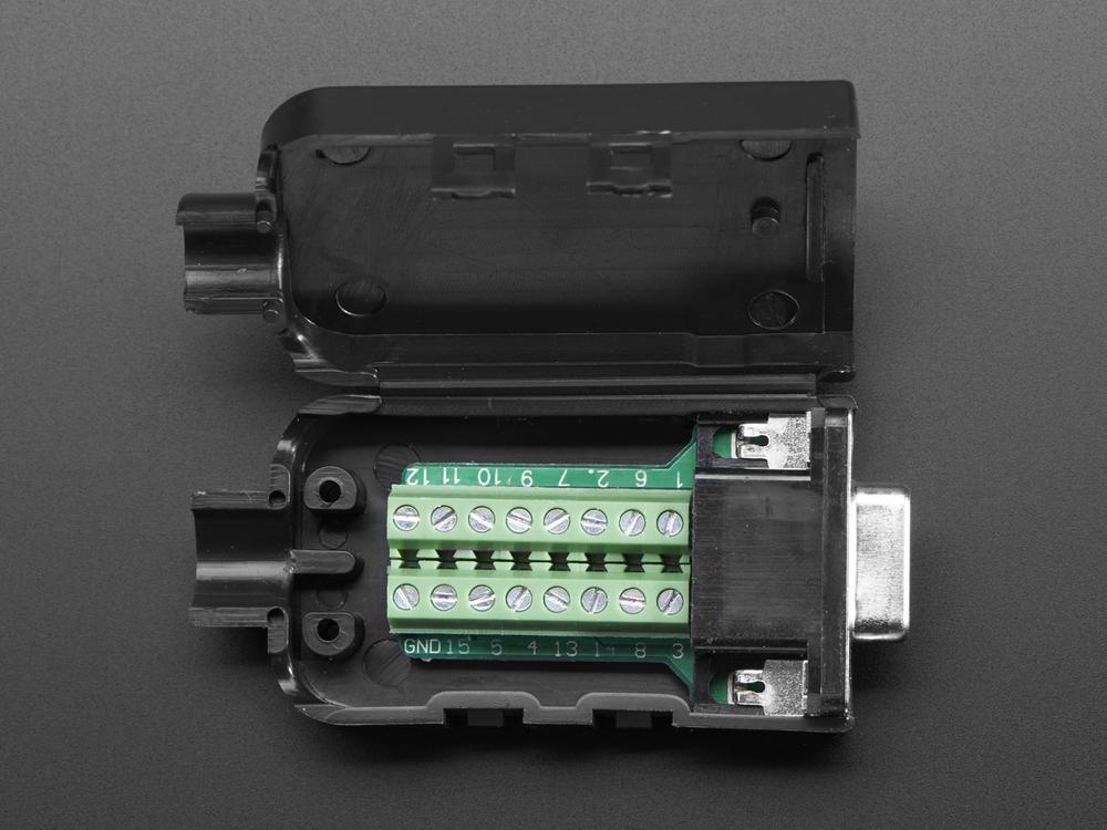 Adafruit Prise femelle DE-15 (DB-15) vers bornier - Opencircuit