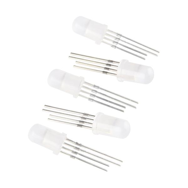 Sparkfun LED - RGB-adresseerbaar, PTH, 5 mm diffuus (5-pack) - Opencircuit