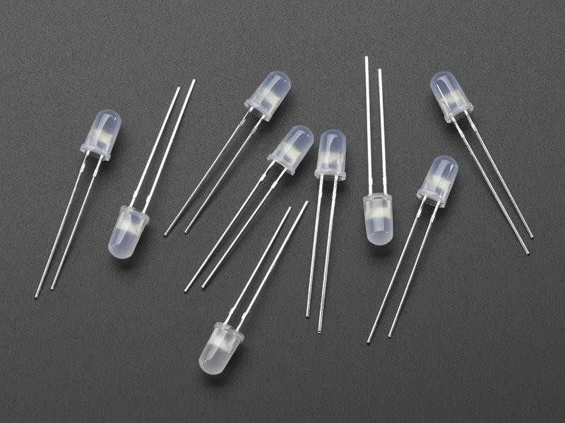 Adafruit LED RVB diffuses à clignotement rapide de 5 mm - paquet de 10 ...