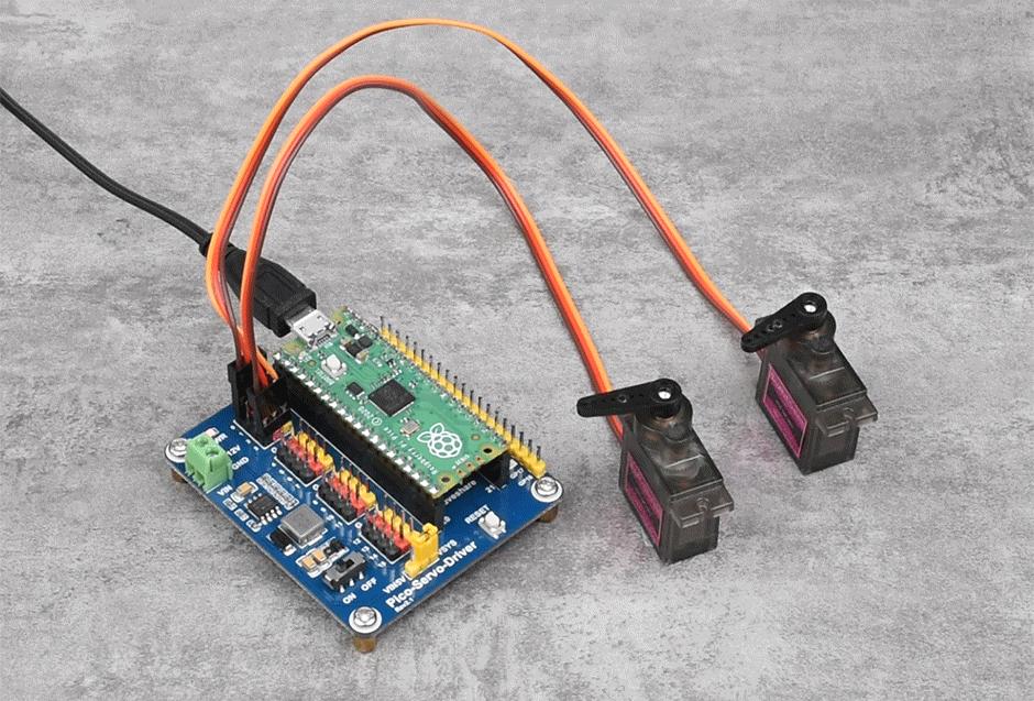 Servo Driver Module For Raspberry Pi Pico 16 Ch Outputs 16 Bit Resolution Opencircuit
