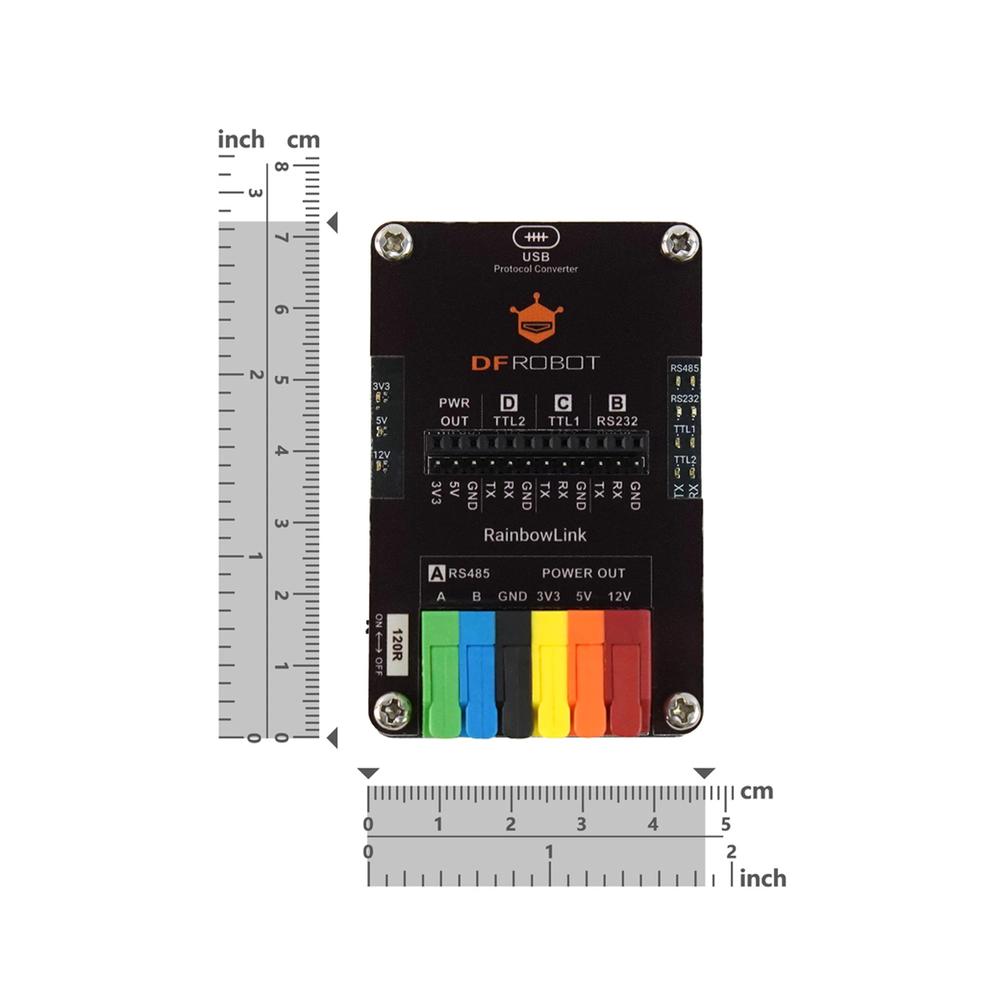 DFRobot Conversor USB para serial RainbowLink de 4 canais (RS485 / RS232 / TTL) - Opencircuit