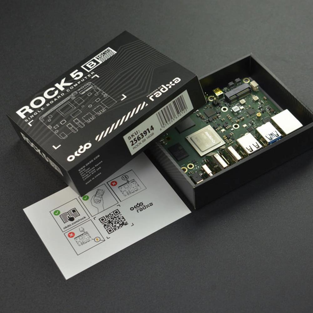 DFRobot ROCK Pi 5B-modell - Rockchip RK3588 ARM SoC Enkelkortsdator (16 ...
