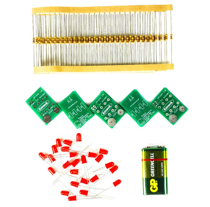 Kitronik Learning to solder LED kit, Pack of 25 - Opencircuit