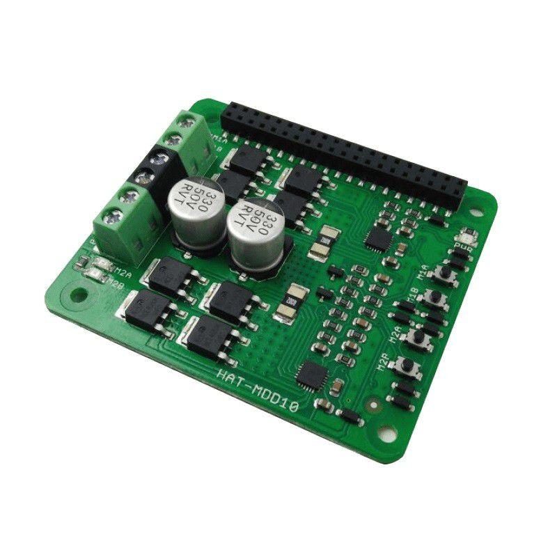 Cytron 10Amp 6V-24V DC Motor Driver HAT for RPI (2 Channels) - Opencircuit