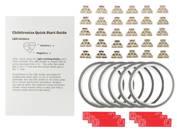 Chibitronics Circuit Stickers Classroom Pack (valkoiset LEDit ...