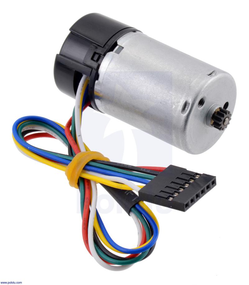 Pololu LP 12V Motor with 48 CPR Encoder for 25D mm Metal Gearmotors (No ...