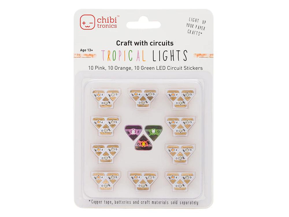 Chibitronics Circuit Stickers LED MegaPack (30 stickers) - Tropical ...