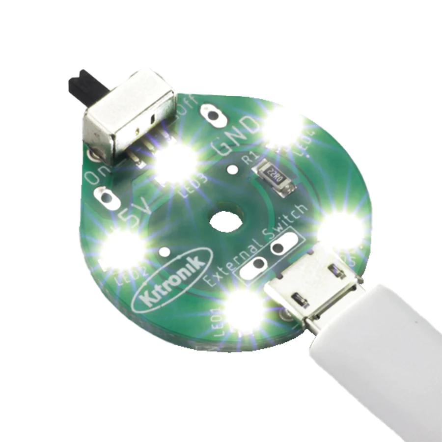 Lampe LED ronde USB blanche Kitronik - Opencircuit