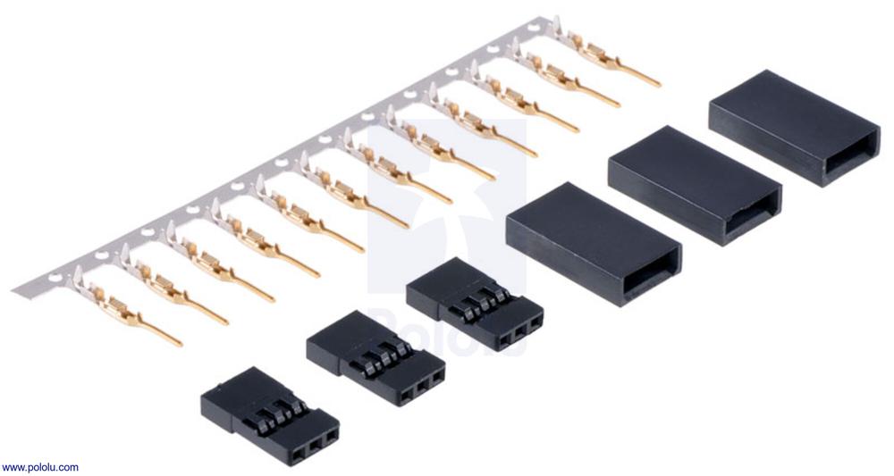 Pololu Pacote de conectores JR, macho - Opencircuit