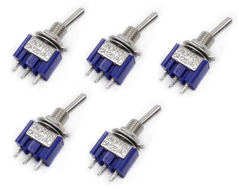 Opencircuit Tumble switch - On / Off / On - 5 pieces