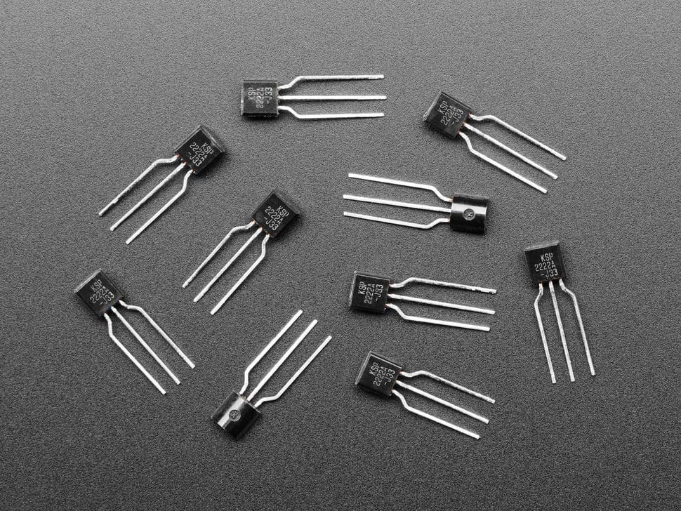 Adafruit Transistors bipolaires NPN (PN2222) - paquet de 10 - Opencircuit