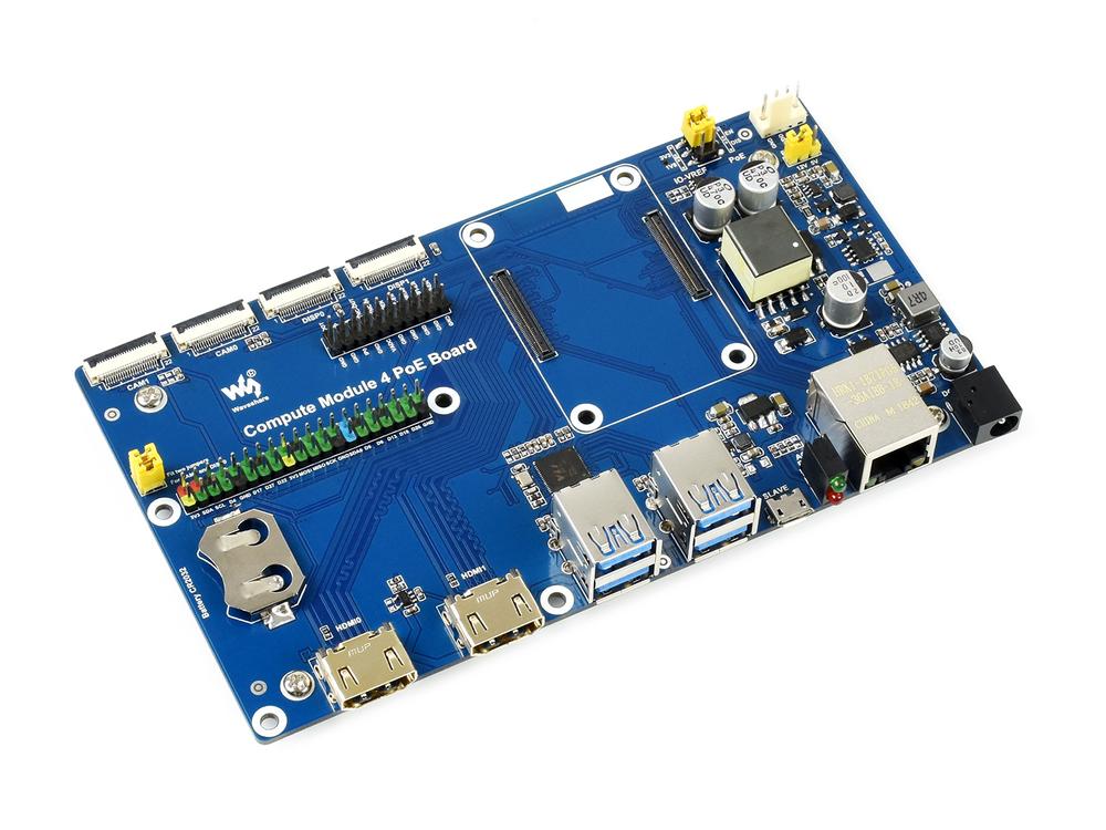 Waveshare Raspberry Pi Compute Module 4 IO -kortti PoE-toiminnolla ...