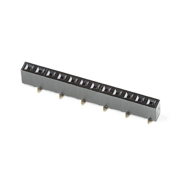 Straight Female Header - 12-Pin, Short (SMD) - Opencircuit
