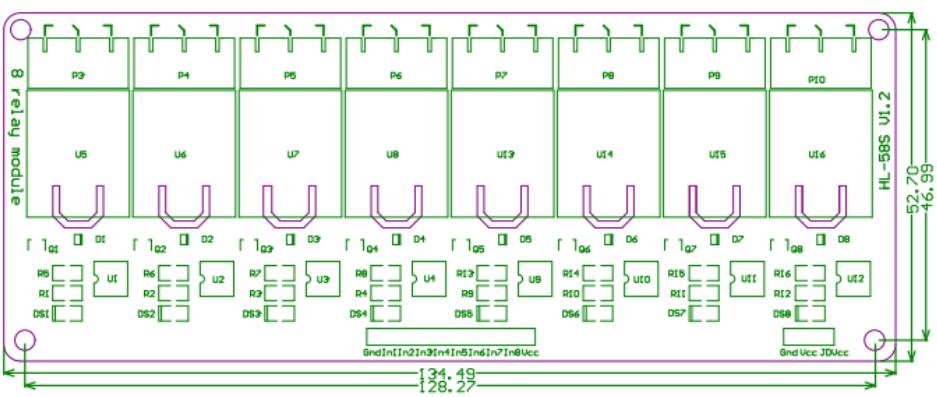Opencircuit 5V Relay module 8 channels