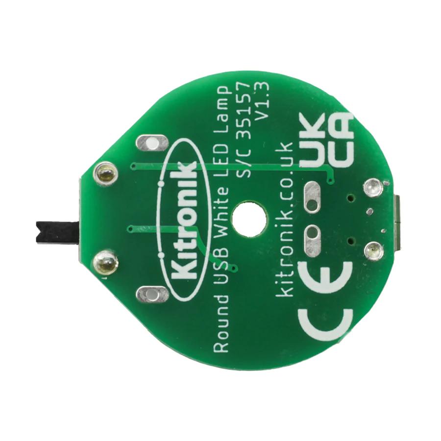 Lampe LED ronde USB blanche Kitronik - Opencircuit